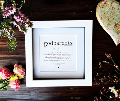 Personalised Godparents Poem Frame Keepsake | TheLittleGemCompany