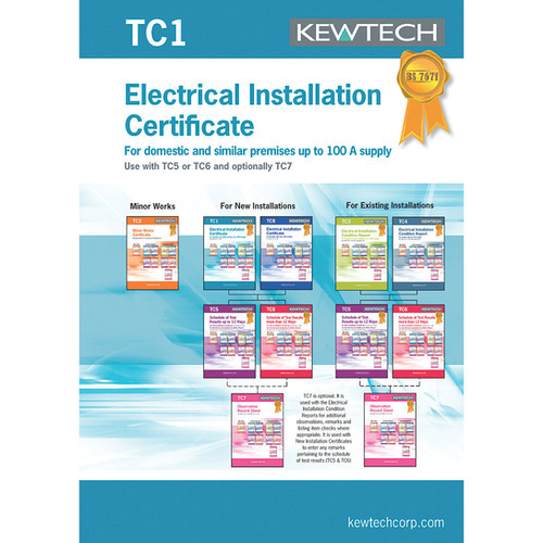 Kewtech TC1 New Installation Certificate for up to 100A Supply | Micro ...
