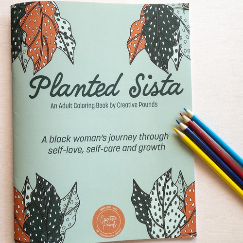Planted Sista Adult Coloring Book | Noir Lux Candle Co.