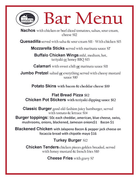 Outdoor Dining Menu | Wantagh Inn | Long Island, NY