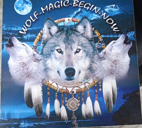 Wolf magic begin now .. wall poster 5 mm Hardboard | Gitu's Divine Touch