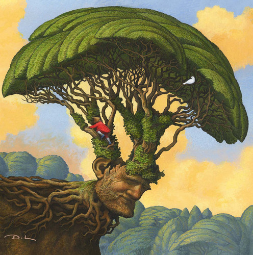 The WHITE BIRD GreetingsCard | David Lawrence Art