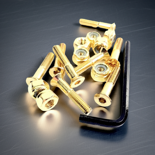 Skateboard Bolts I 1" GOLD | Kingswood Skateboards
