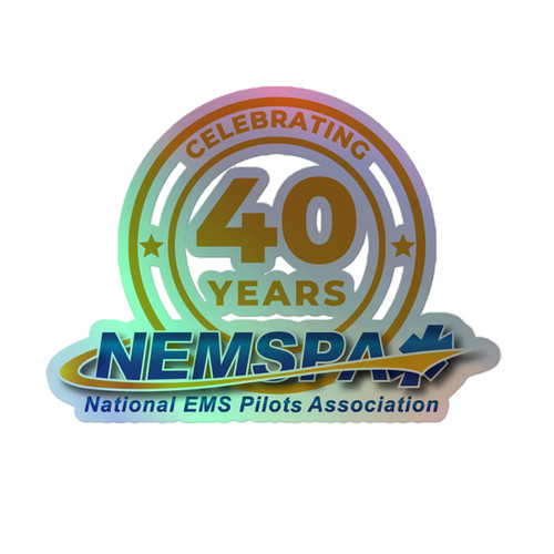 40th Anniversary NEMSPA Holographic Sticker | National EMS Pilots