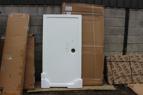 New White Durastone Walk In Shower Tray 1700 x 900mm | J&A Bathroom