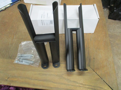 Traditional 2 Column Radiator Feet Matt Black | J&A Bathroom