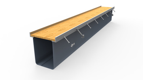 10" wide trench drain forming system
