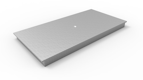 12" wide galvanized solid trench drain cover | Dura Trench