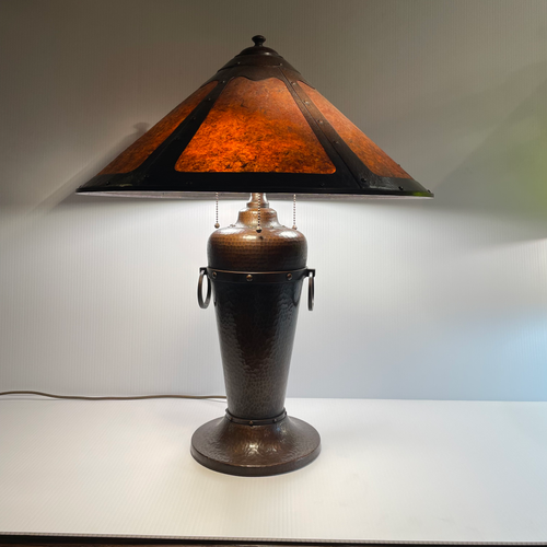 Anderson Art Metal Roycroft Large Copper Lamp with Mica Shade ...