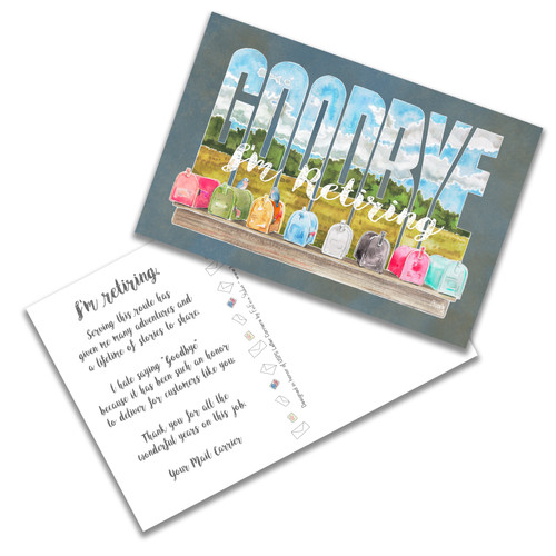 Goodbye Mailboxes- Postal Retirement Announcement - 4x6 | FoxFern ...