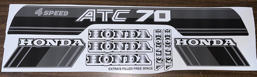 1985 MONOCHROME ATC70 ATC 70 FENDER GAS TANK AIR FILTER FRAME DECAL ...