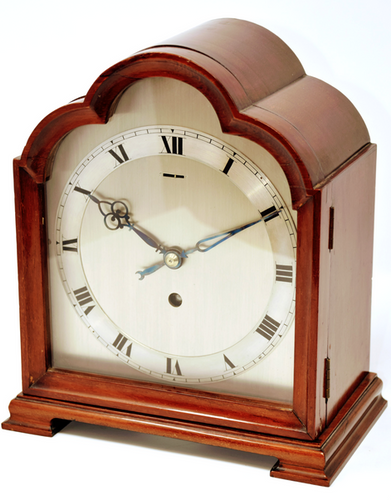 A triple caddy top, timepiece spring table clock. | The Clockmaker Ltd