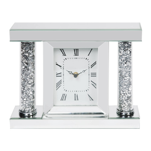MIRROR GLASS & CRYSTAL MANTEL CLOCK | The Clockmaker Ltd