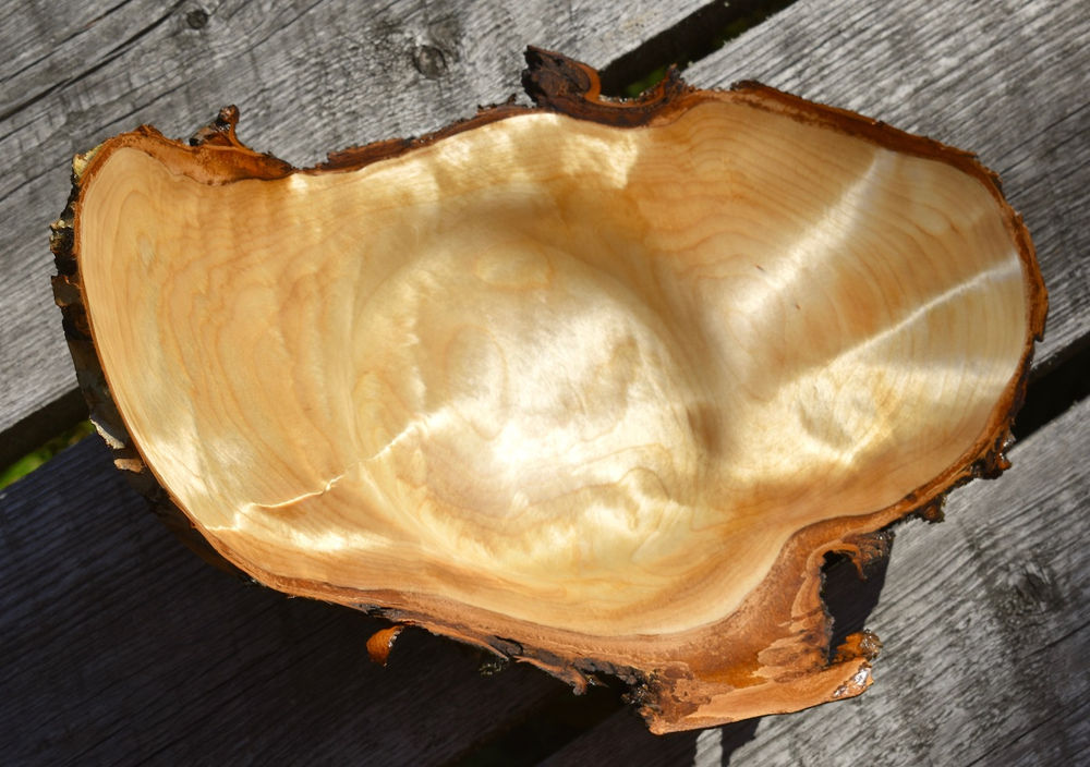Turning a Birch Burl with lots of Chatoyance