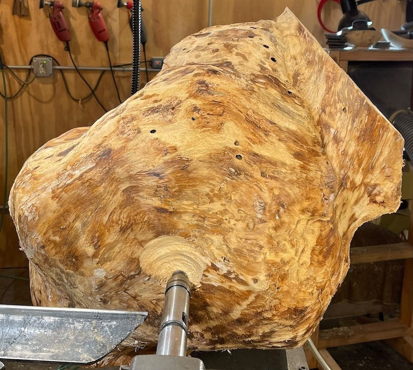 Bowl from a Large Pine Burl of Historic Significance Commissioned