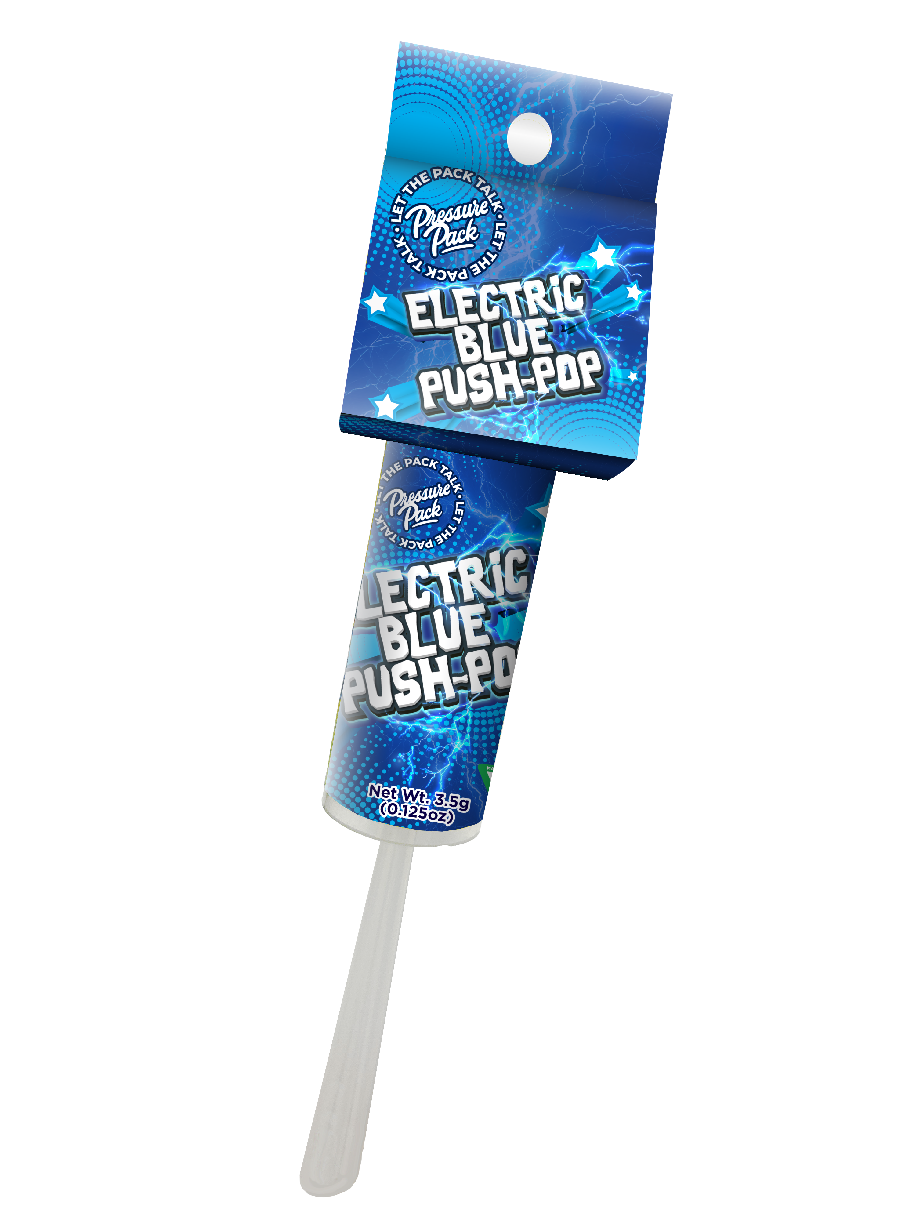 Electric Blue Push Pop | Flower | Pressure Pack | Exotic Recreational ...