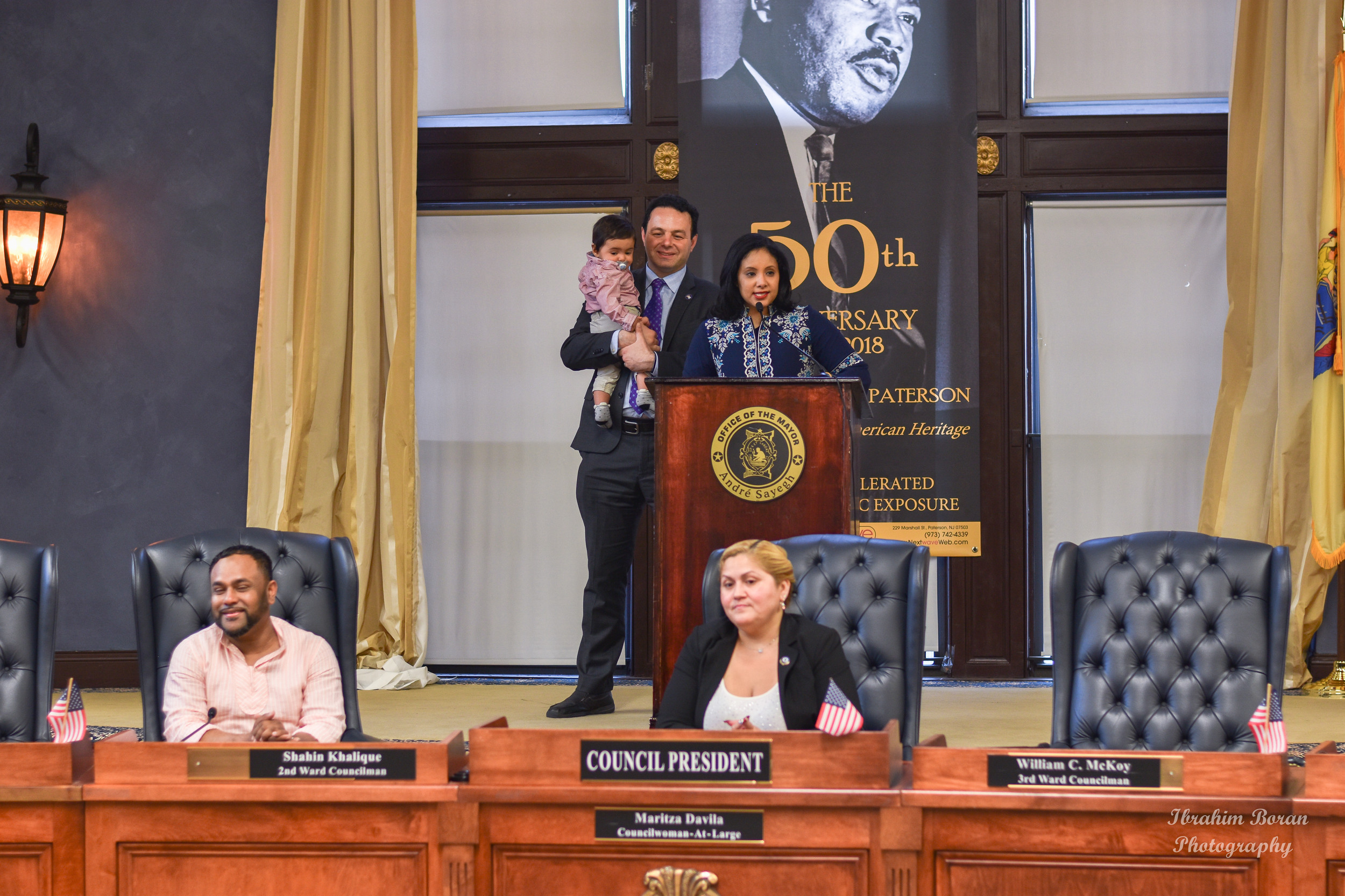Andre Sayegh in the Paterson City Hall | Ibrahim Boran Photography