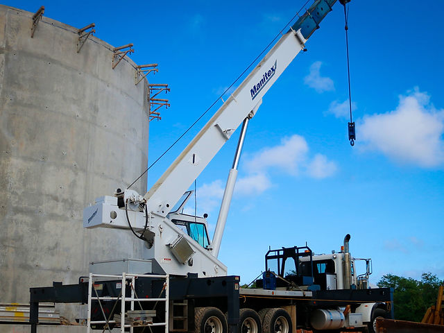 white crane construction