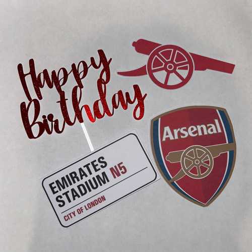 Arsenal cake topper bundle | AMCBakesandToppers