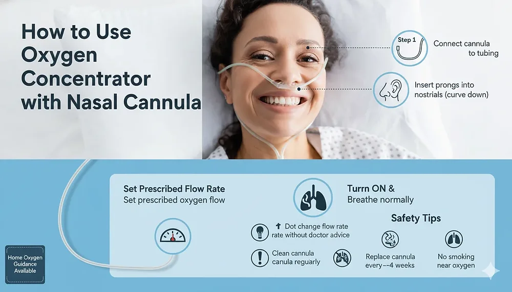 How To Use Oxygen Concentrator With Nasal Cannula