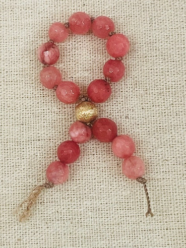 Raspberry Quartz Mala Ring | milly rose designs