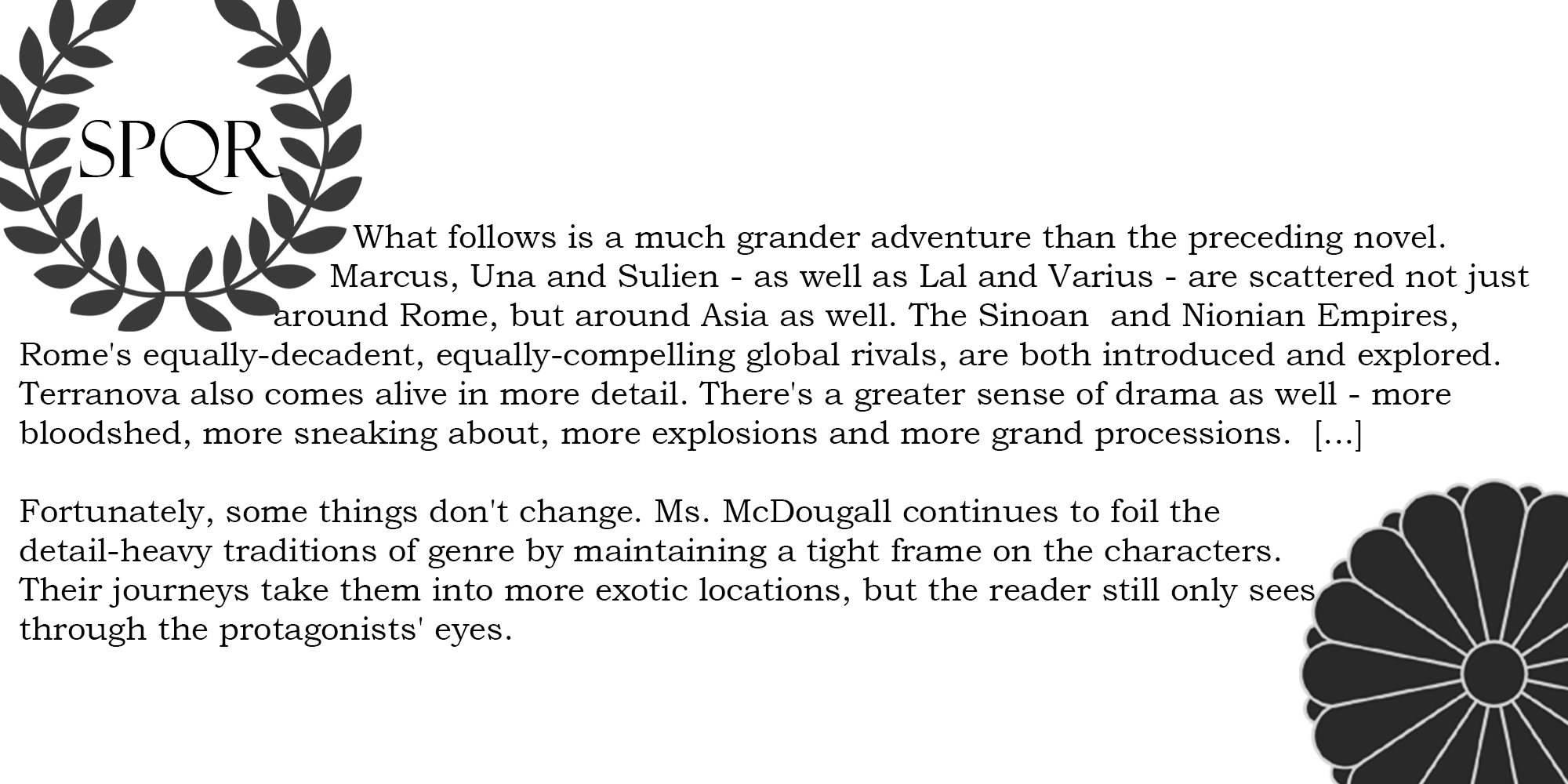 More about the ROMANITAS trilogy | sophia-mcdougall.com