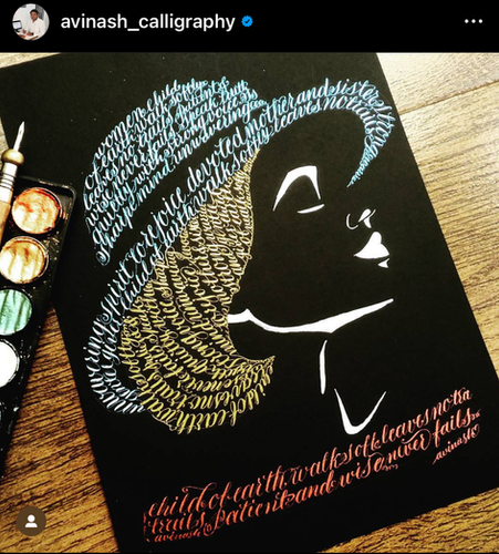 Handmade calligraphy portraits | avinash_calligraphy