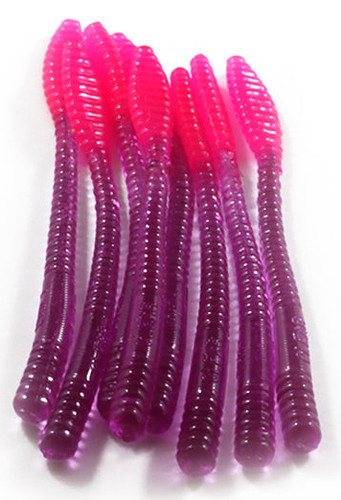 Cleardrift Steelhead Worms - Purple with Hot Pink Tail | White River Tackle