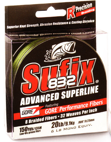 Sufix 832 Advanced Superline Braid - GREEN or LIME | White River Tackle