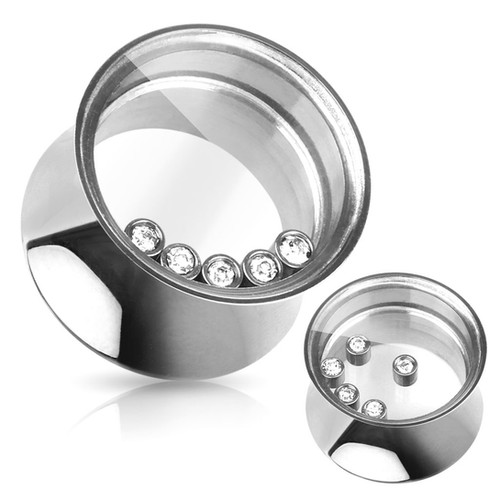 SILVER SCREW SADDLE FIT TUNNEL PLUG SPACER
