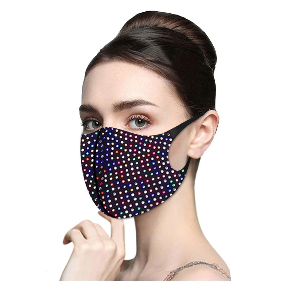 Multi Colour Crystal Decorative Face Mask | motherjewel
