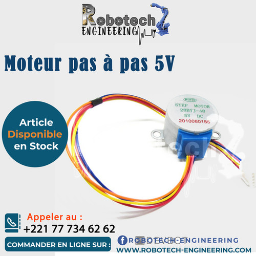 Moteur pas à pas 5V | Robotech ENGINEERING