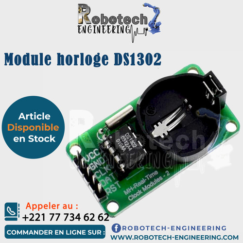 Module horloge DS1302 | Robotech ENGINEERING