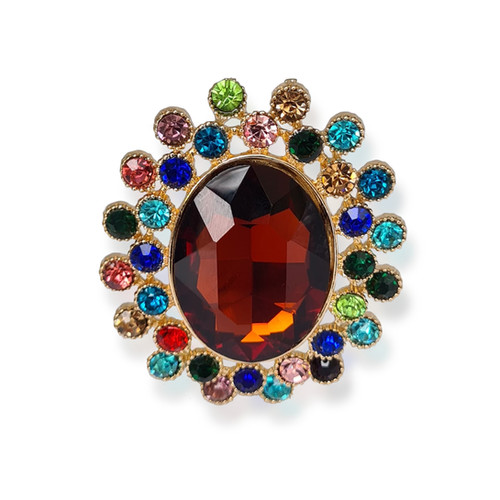 Rainbow Amber Ring | La Voix