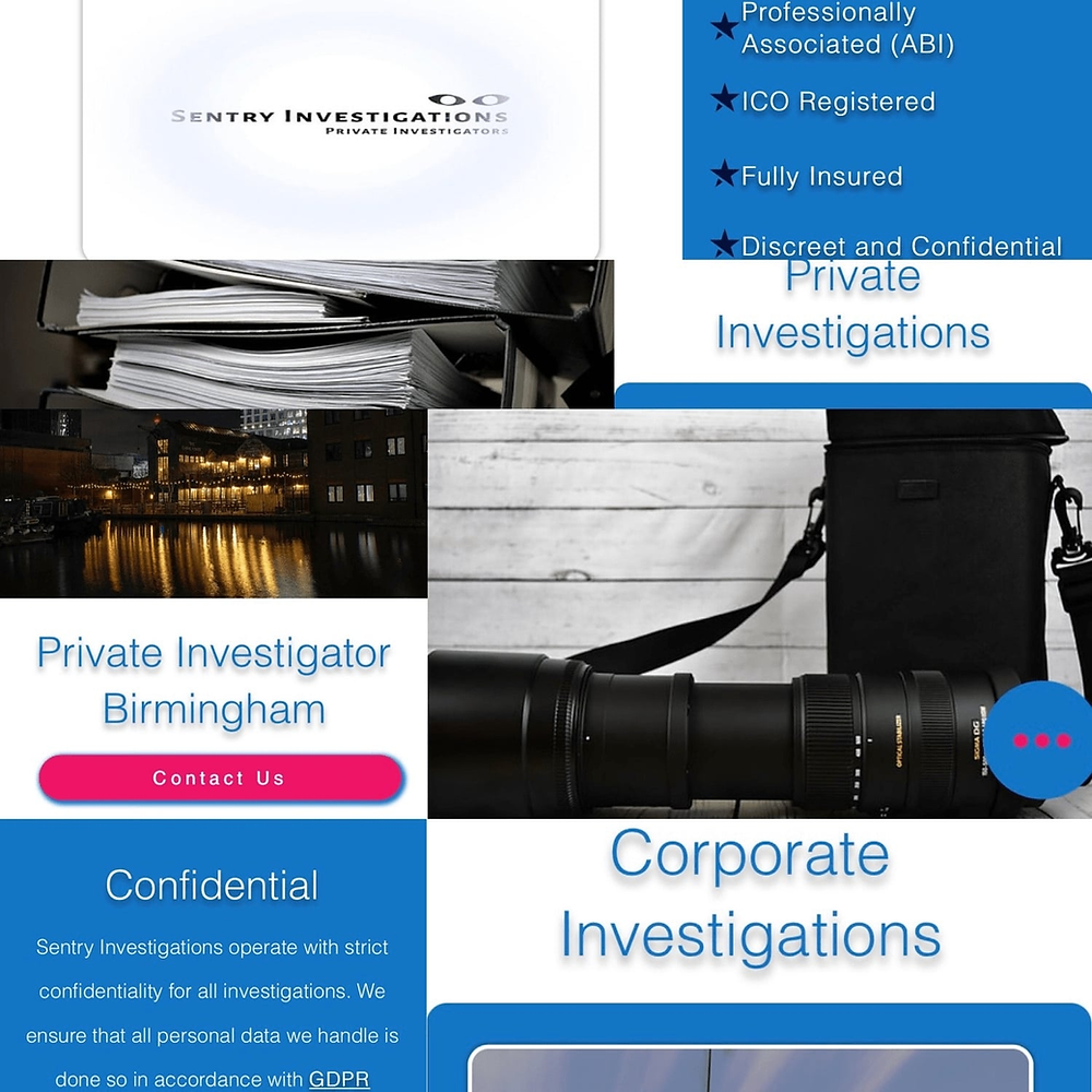 A New Website for Sentry Private Investigators in Birmingham