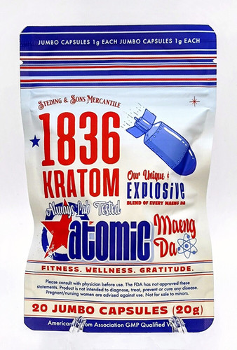 1836 Jumbo Capsules -Atomic Maeng Da - 4 sizes! | Crystal River