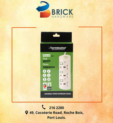 Multiplug Extension Cord 3 way [Terminator] | Brickhardware