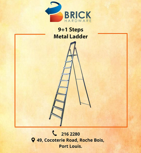 Metal Ladder 9+1 Steps | Brickhardware