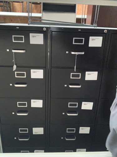 Four drawer legal filing cabinet with lock | Rosewood