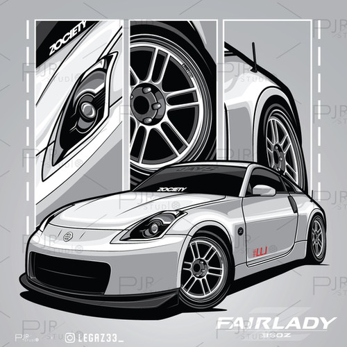 Minimal Full Car Drawing | Pjrstudio