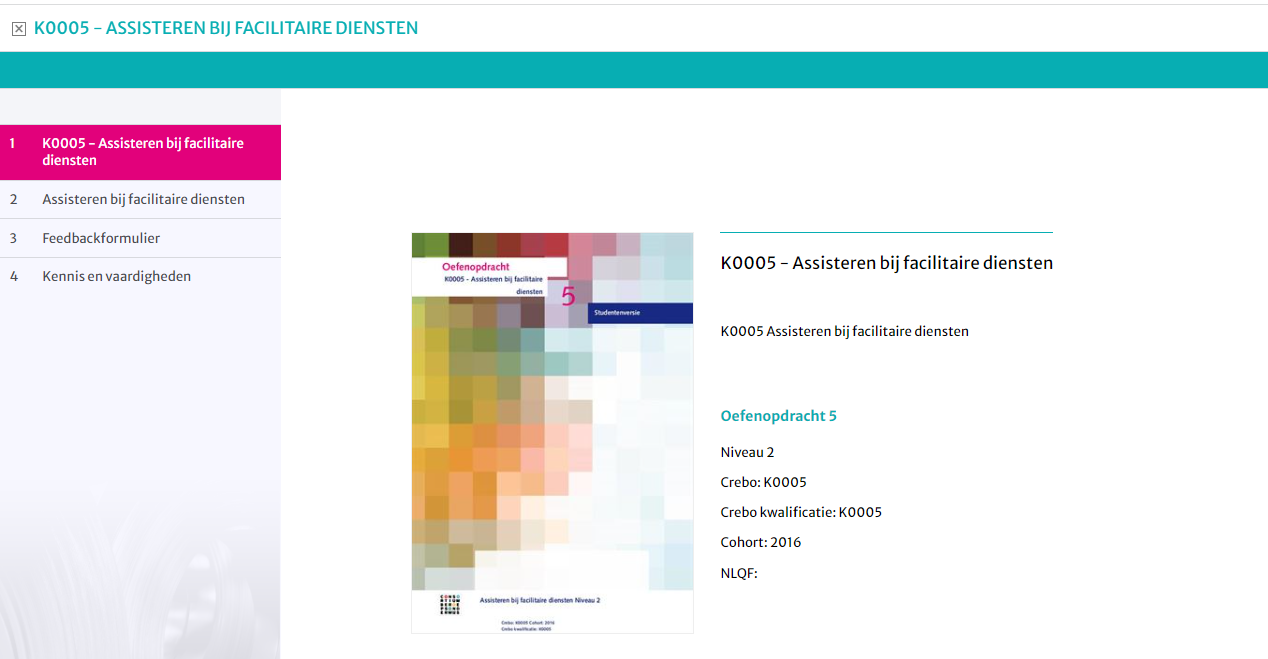 K0005 - Beroepsopdrachten Assisteren bij facilitaire diensten