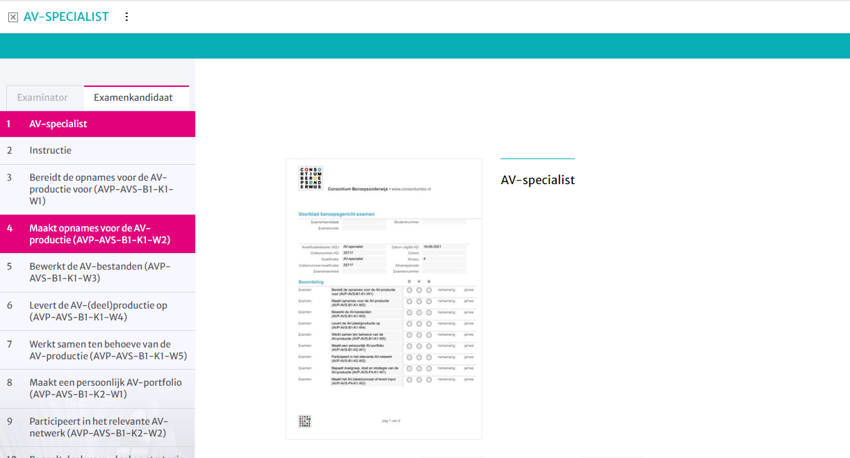 Examens AV-specialist