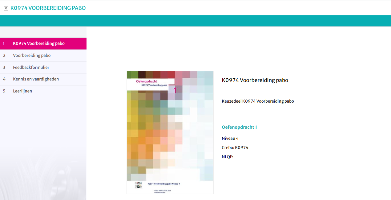 K0974 - Beroepsopdrachten Voorbereiding pabo