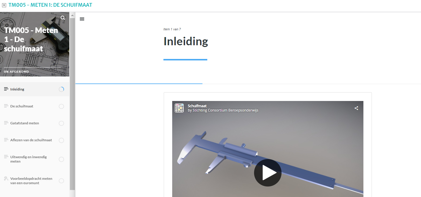 Techno-Skill TM005 - Meten 1: De schuifmaat