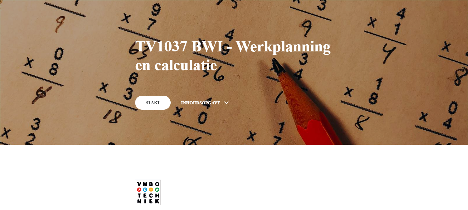 Techno-Skill PIE TV1037 - BWI - werkplanning en calculatie
