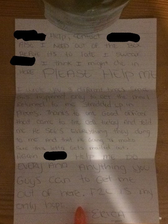 Urgent: Letter from Eyricka King at Franklin Correctional Facility