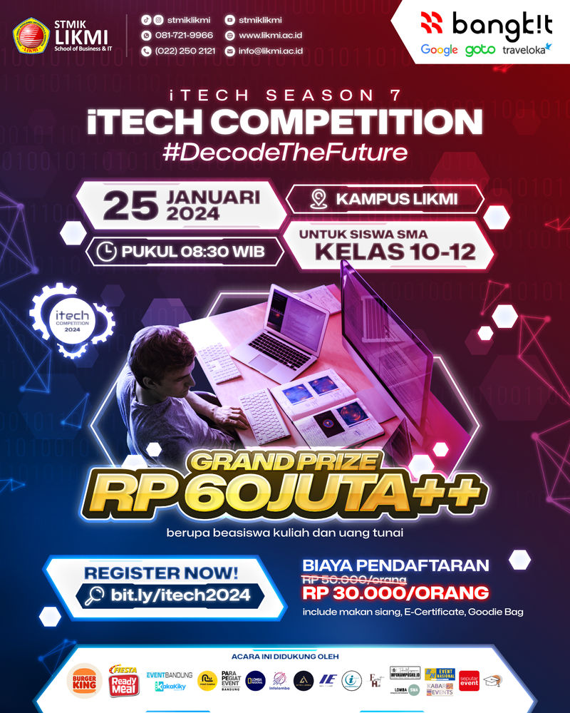 LOMBA CODING ITECH COMPETITION SEASON 7 | seputarevent