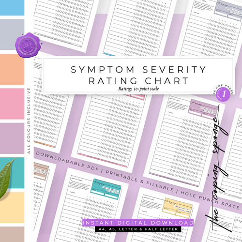 Symptom Severity Rating Chart | The Coping Sponge