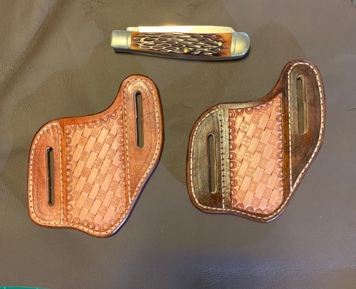 Pancake Knife Sheath | Rafter E Custom Leather