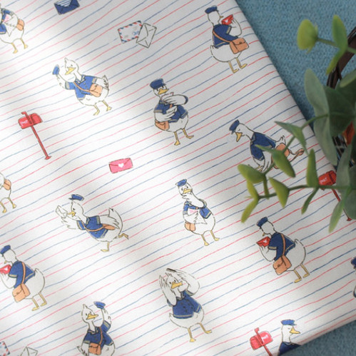 Animal Patterns, Postman Donald Duck, 100% Cotton Fabric by the yard ...